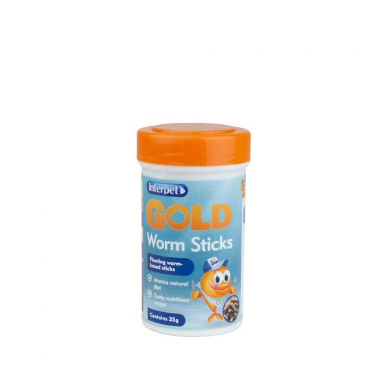 Gold Worm Sticks 35g - Aquarium Fish Feeding | Interpet